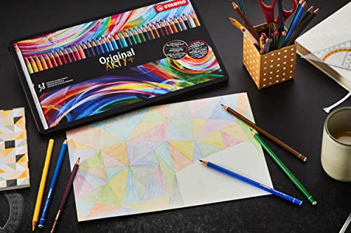 Premium Colouring Pencils - STABILO Original - Arty+ - 38 Metal Case - with 38 Different Colours