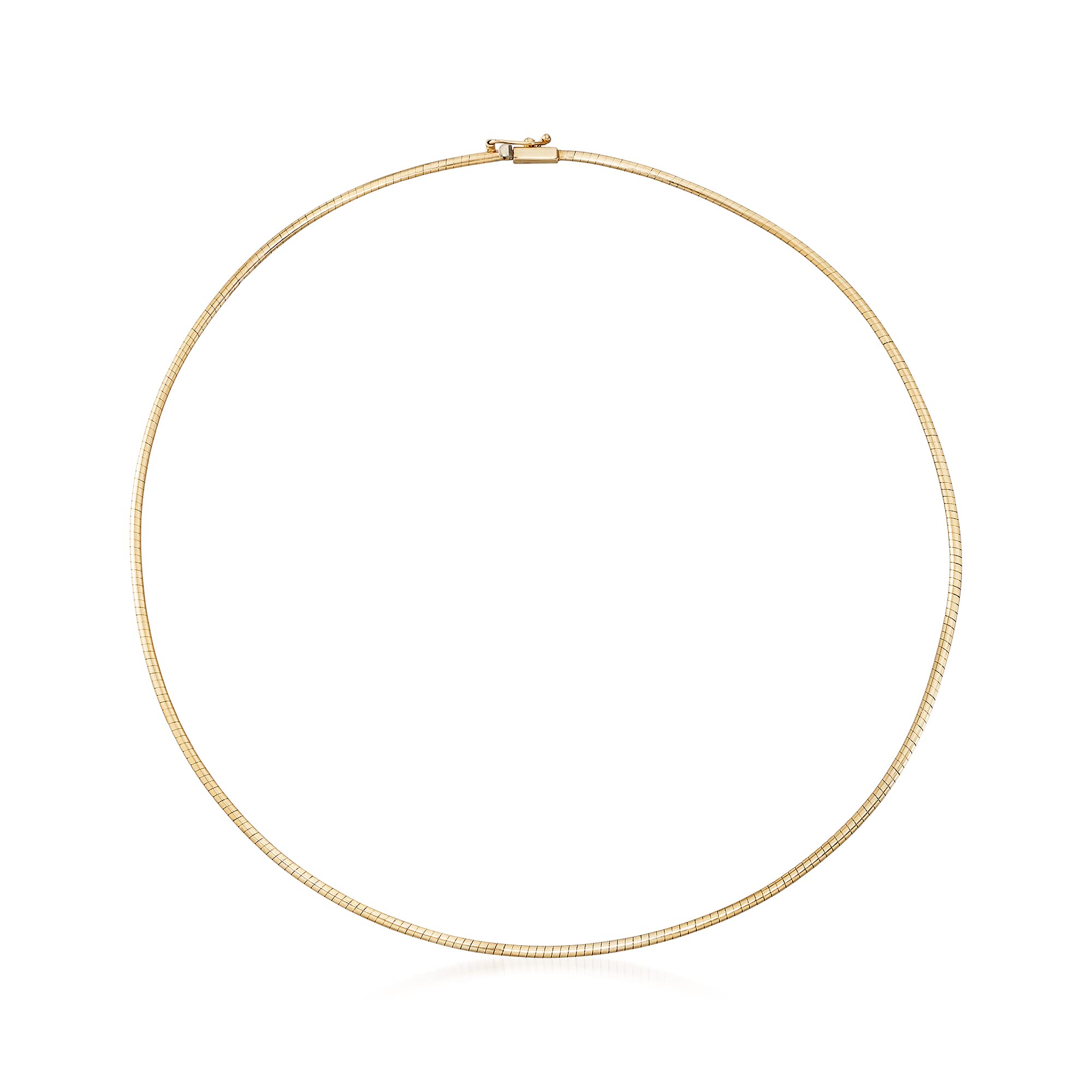 Ross-Simons Italian 2mm 14kt Yellow Gold Omega Necklace. 16 inches