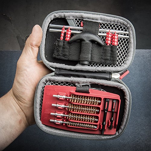 Real Avid Handgun Cleaning Kit: All in One 13 Piece Pistol Cleaning Kit With Cleaning Rod, Bore Brushes, Gun Cleaning Jags & Gun Cleaning Patches For .22 .357 9MM .38 .40 .44 & .45 Caliber Handguns
