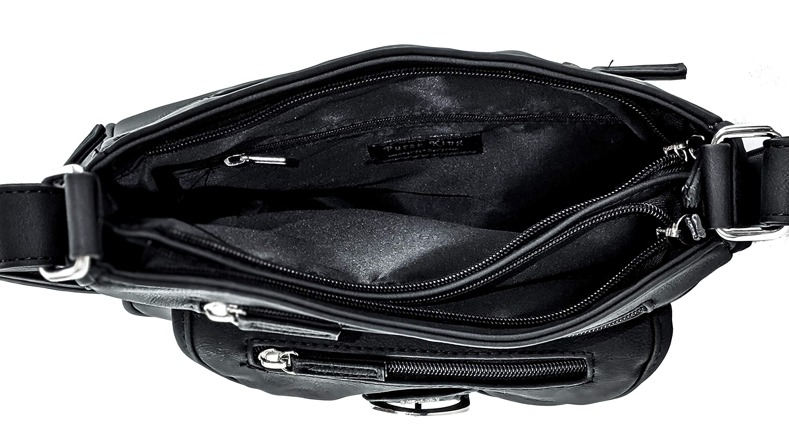 Purse King Pistol Concealed Carry Handbag (Black)