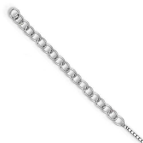 Solid 925 Sterling Silver Black and White Diamond Pendant Necklace (1mm x 18mm) (1/10ct.)