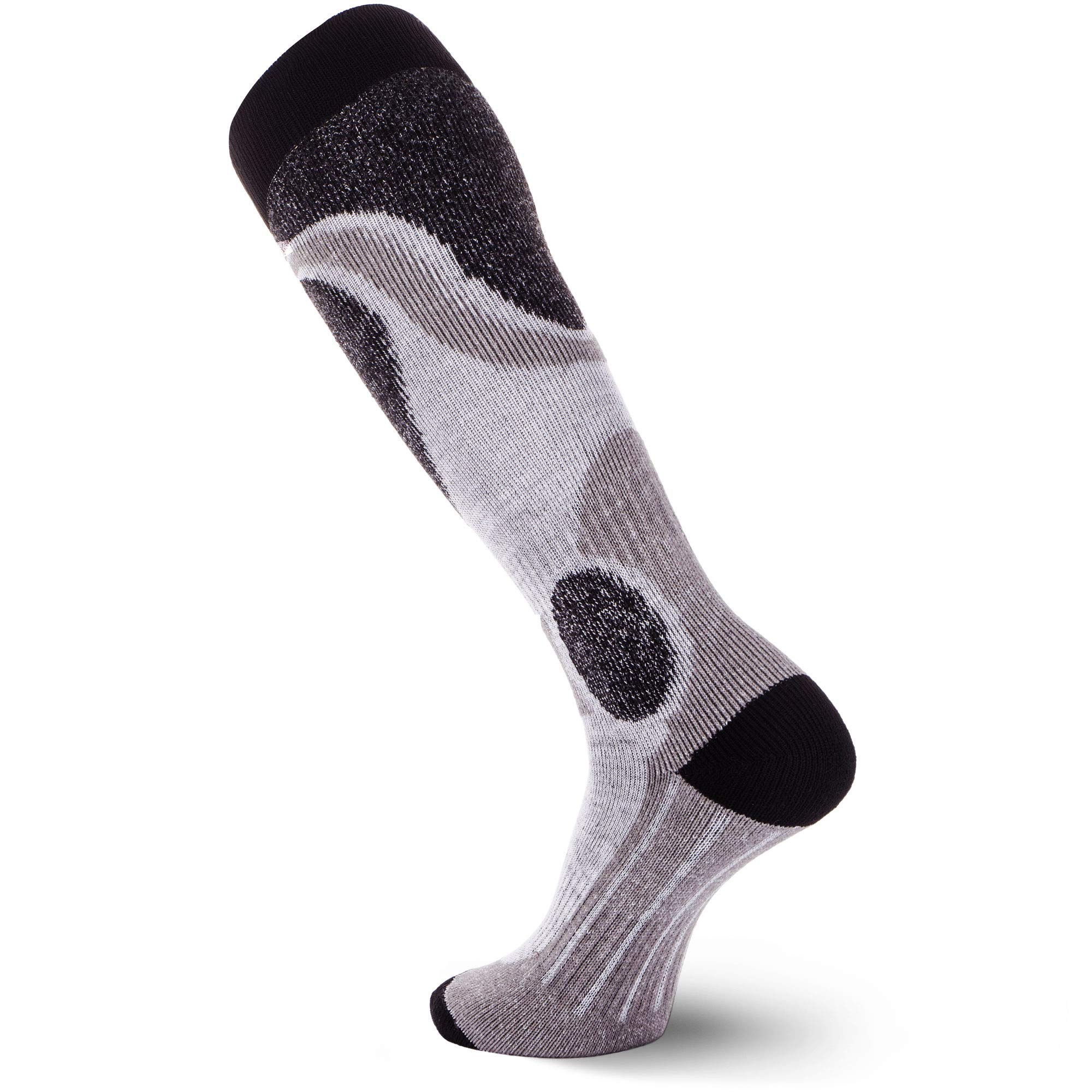 Pure Athlete Elite Ski Socks β Lightweight Merino Wool Warm Skiing Sock for Men and Women (M, Black)