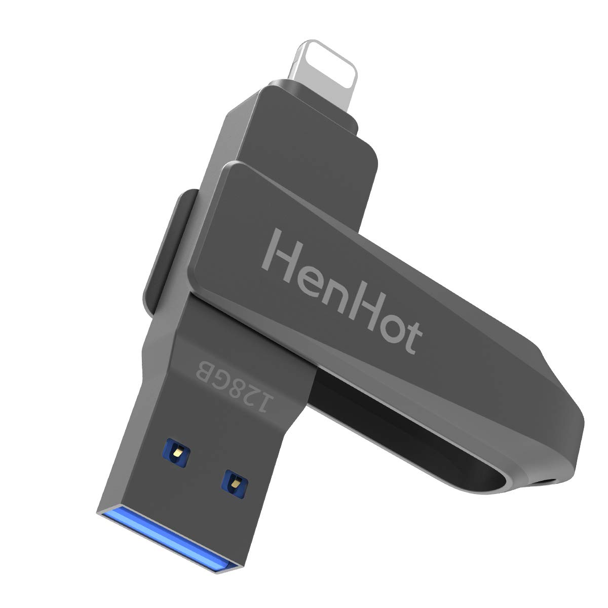 The Photo Stick for iPhone,HenHot 128GB USB 3.0 Thumb Drive Compatible for iPhone/iPad/Mac/PC,Flash Drive Memory Stick Support for Windows/Mac/iOS