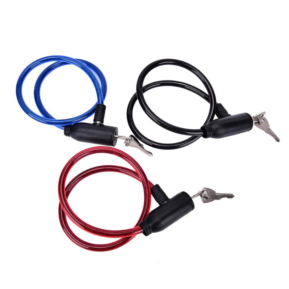 ZMYDZ Bicycle Lock Cycling Cable Anti-Theft Bike Bicycle Scooter Safety Lock with Bike Lock (Color : Random)