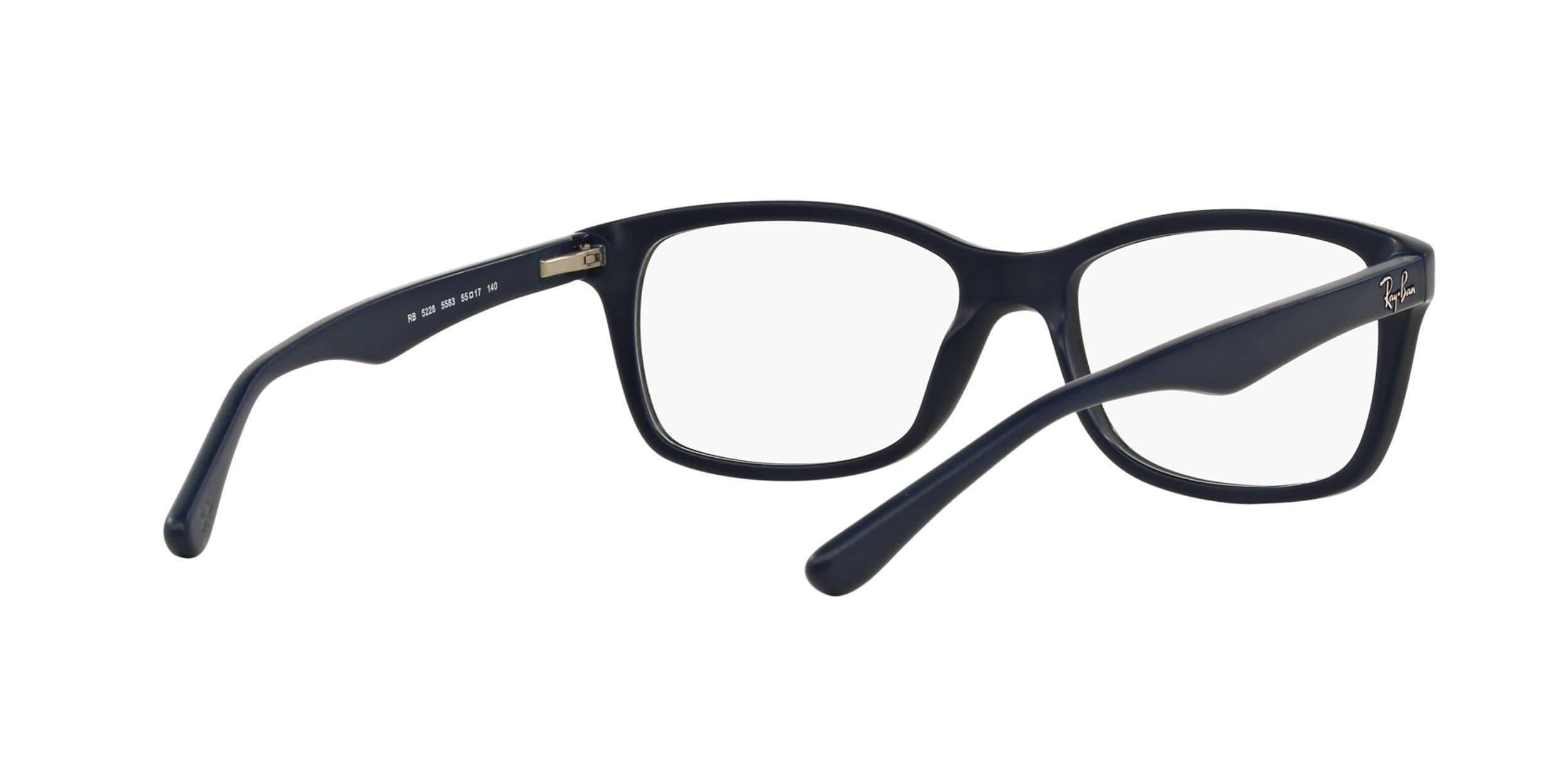 Ray-Ban RX5228 Square Prescription Eyeglass Frames, Sand Blue/Demo Lens, 50 mm