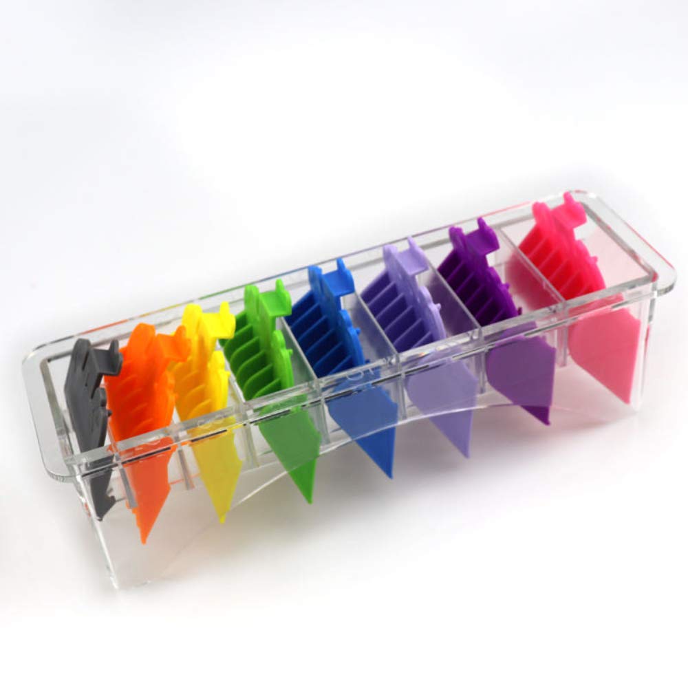 Professional Hair Clipper Guards Guides, Color Coded Hair Cutting Guides Come with Organizer, 1/8" To 1", Fits for All Full Size Clippers