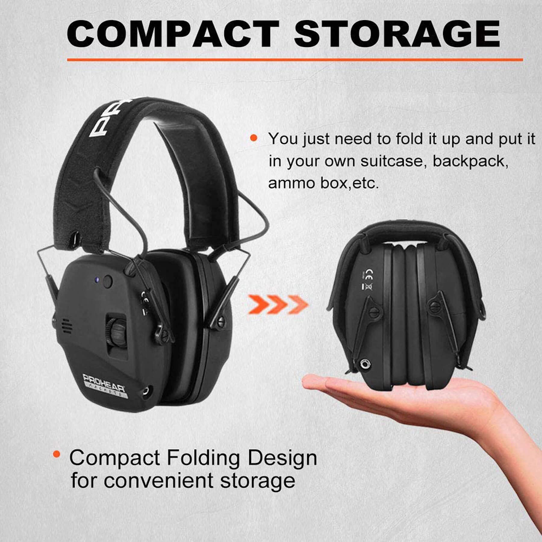PROHEAR 030 Bluetooth 5.4 Electronic Shooting Ear Protection Earmuffs, Noise Reduction Sound Amplification Hearing Protector for Gun Range and Hunting