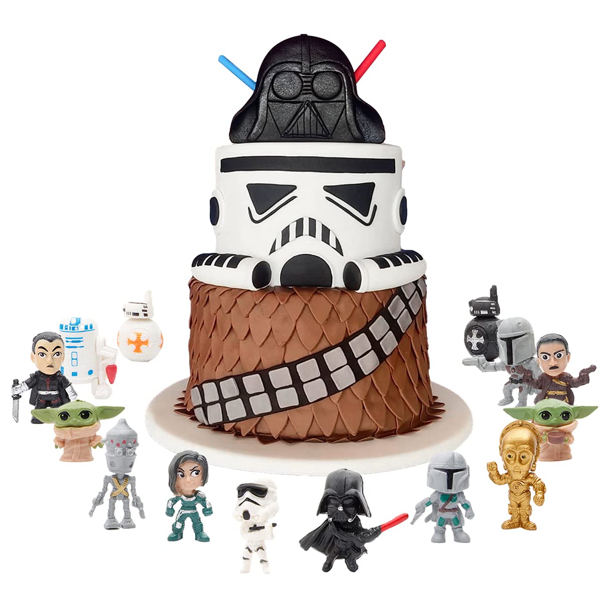 ShunHong 14pcs Cake Topper for Star Wars,Theme Party Supplies for Star Wars , Children's Birthday Cake Decoration.