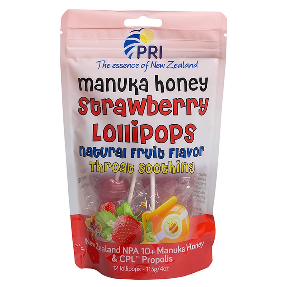 PRI Lollipops - Limited Availability by Manufacturer (Strawberry, 12ct)