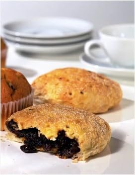 Real Lancashire Eccles Cake | British Snacks Made with Pure Butter & Dried Currants | Traditional & Delicious Fruity Cake for Any Occasion | 5.29 Oz | 4 Cakes (Pack of 1)