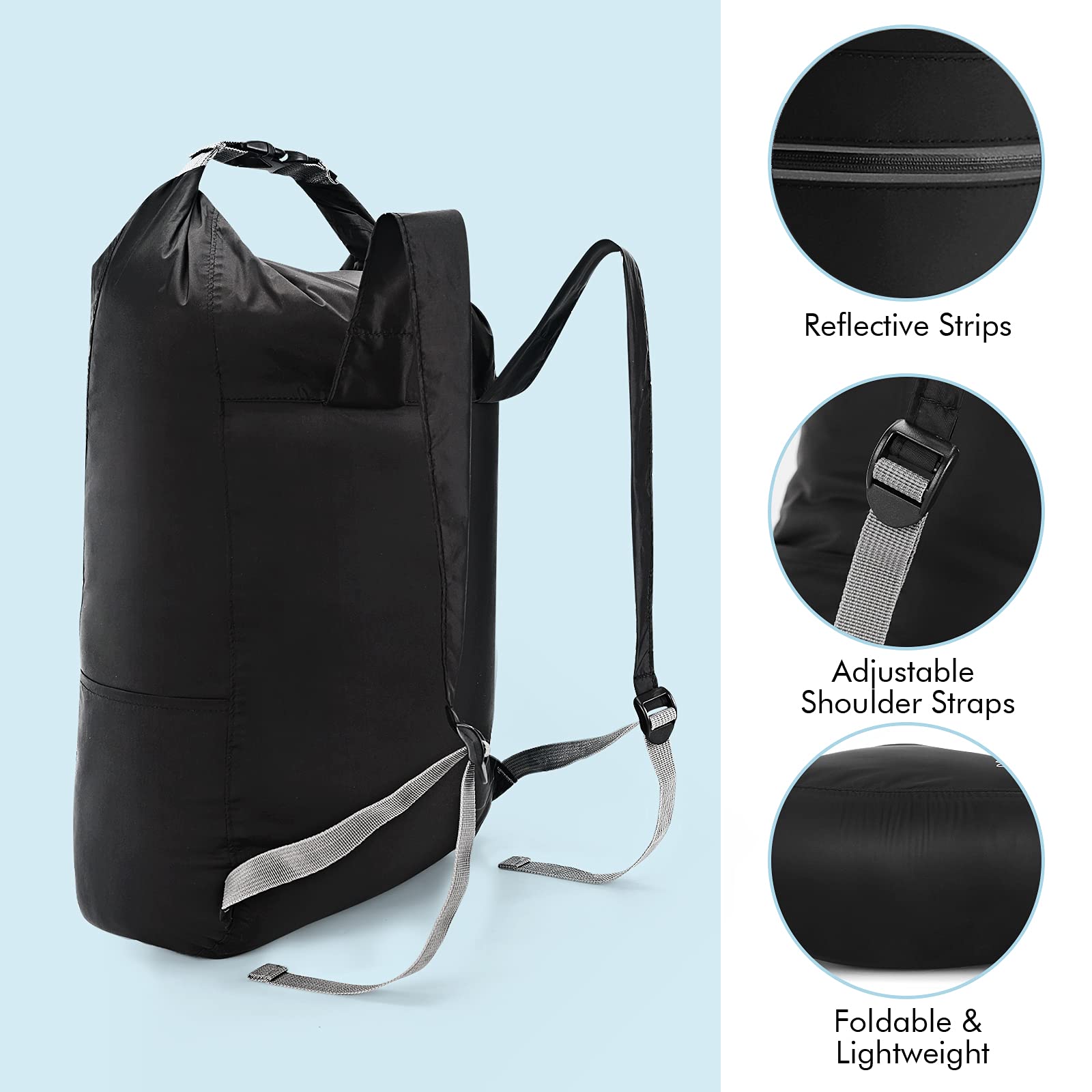 UTOKIER Waterproof Dry Bag, 20L Compact Floating Backpack, Roll Top Dry Sack with Waterproof Phone Case for Kayaking, Beach, Rafting, Boating, Hiking, Camping and Fishing