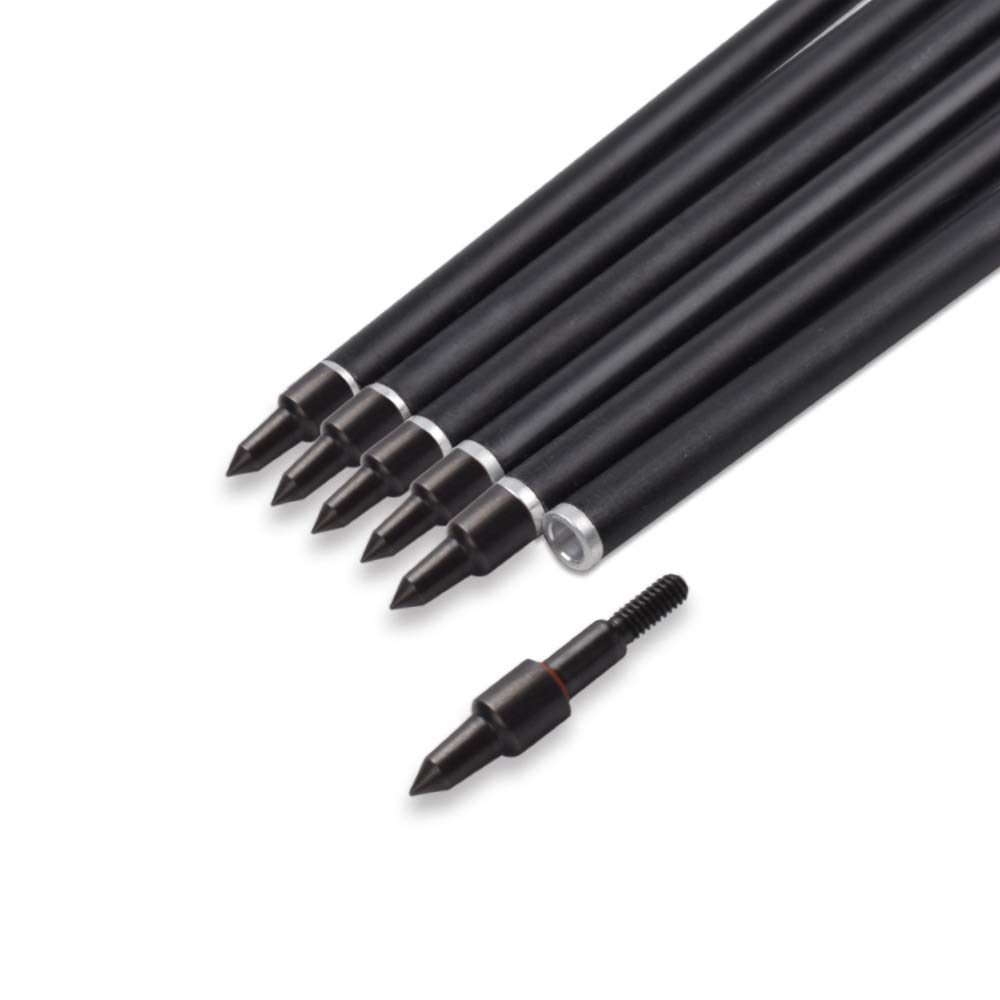 YLSIO Archery Carbon Arrow Hunting Target Practice Arrows 28 Inch with Removable Tips for Compound & Recurve Bow Spine 500 12PCS