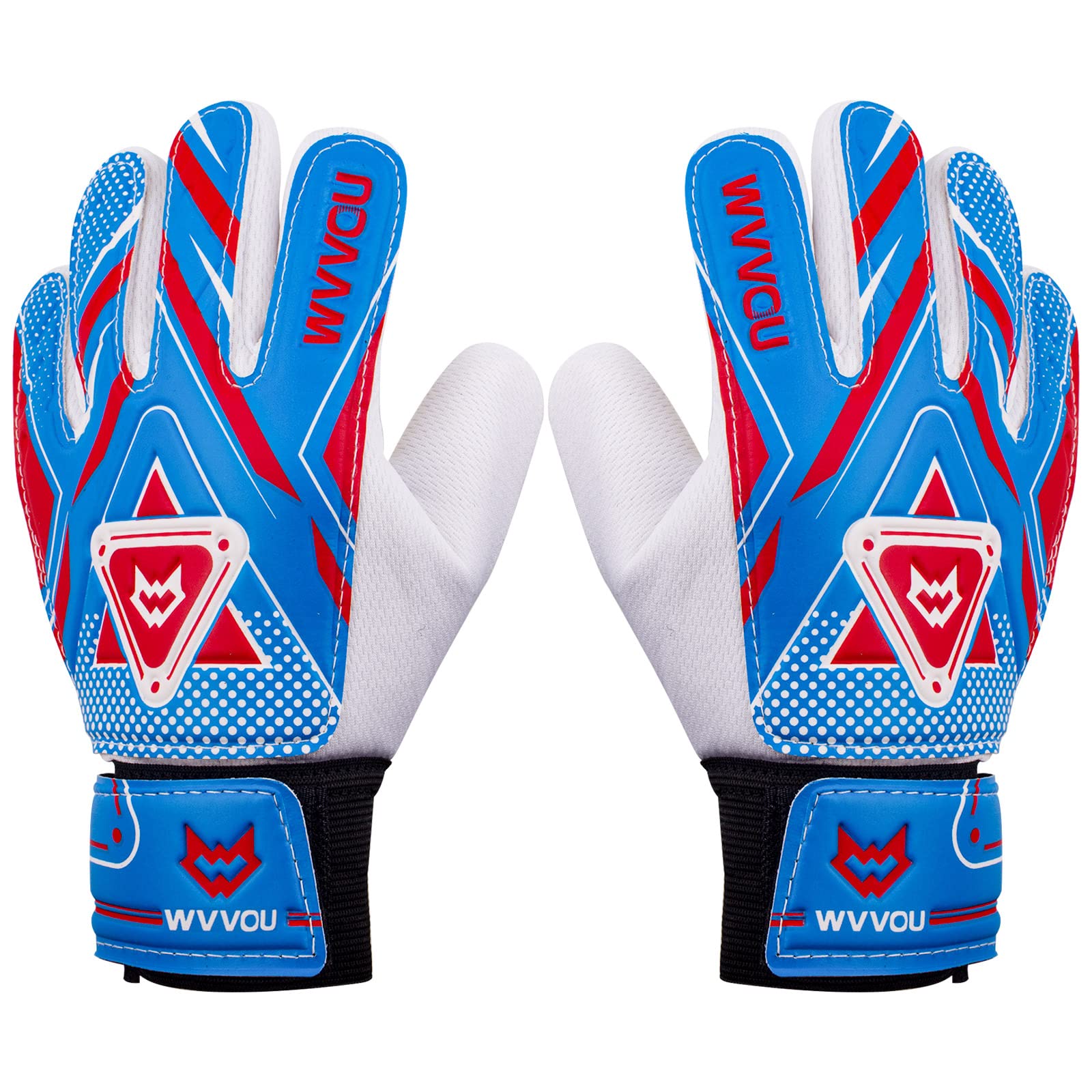 WVVOU Goalkeeper Gloves for Kids Youth, Soccer Goalie Gloves with Double Protection, Anti-Slip Soccer Gloves, Super Grip