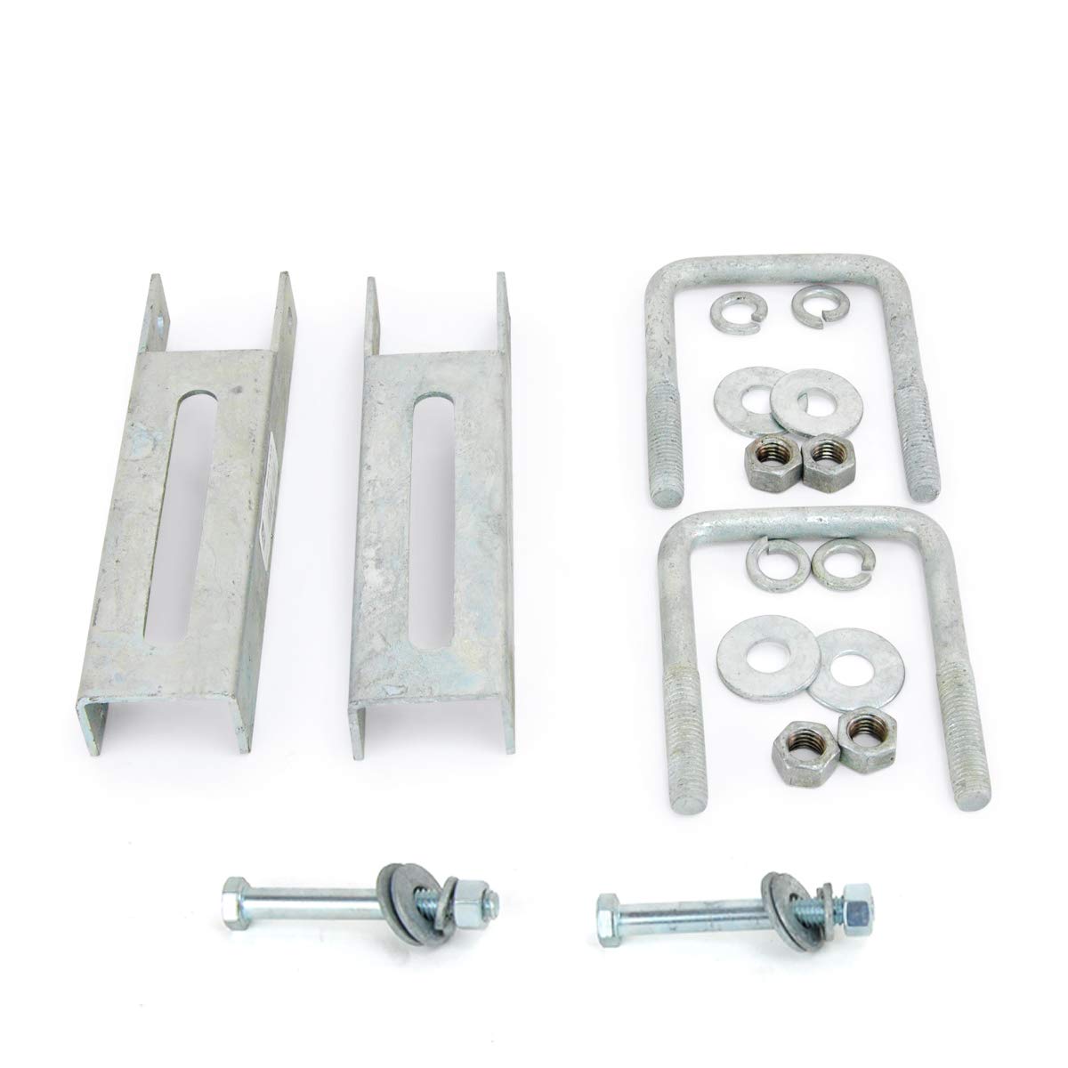 Sturdy Built (2) 8" Galvanized Vertical Bunk Bracket Kit for 3x3 Boat Trailer Cross Members