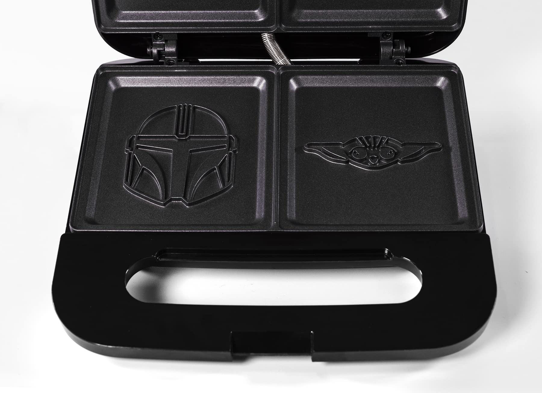 Uncanny Brands The Mandalorian Grilled Cheese Maker- Panini Press and Compact Indoor Grill- Baby Yoda and Mando Sandwich
