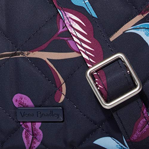 Vera Bradley Women's Performance Twill RFID Medium Triple Compartment Crossbody Purse, Mayfair in Bloom, One Size