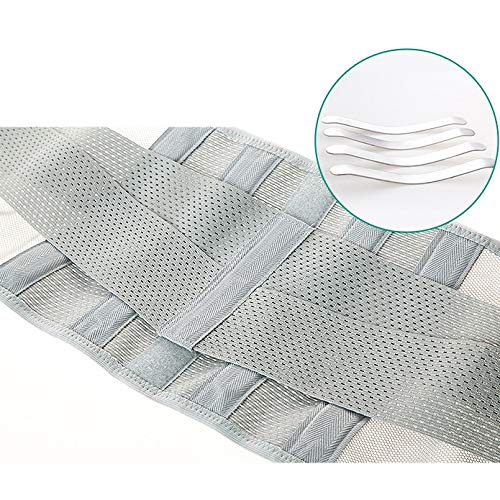 YZSHOUSE Breathable Back Support Lumbar Belt – Man and Woman Pain Relief Back Brace – Prevents Injury & Scoliosis,with Massage Pad (Size : M/Medium)