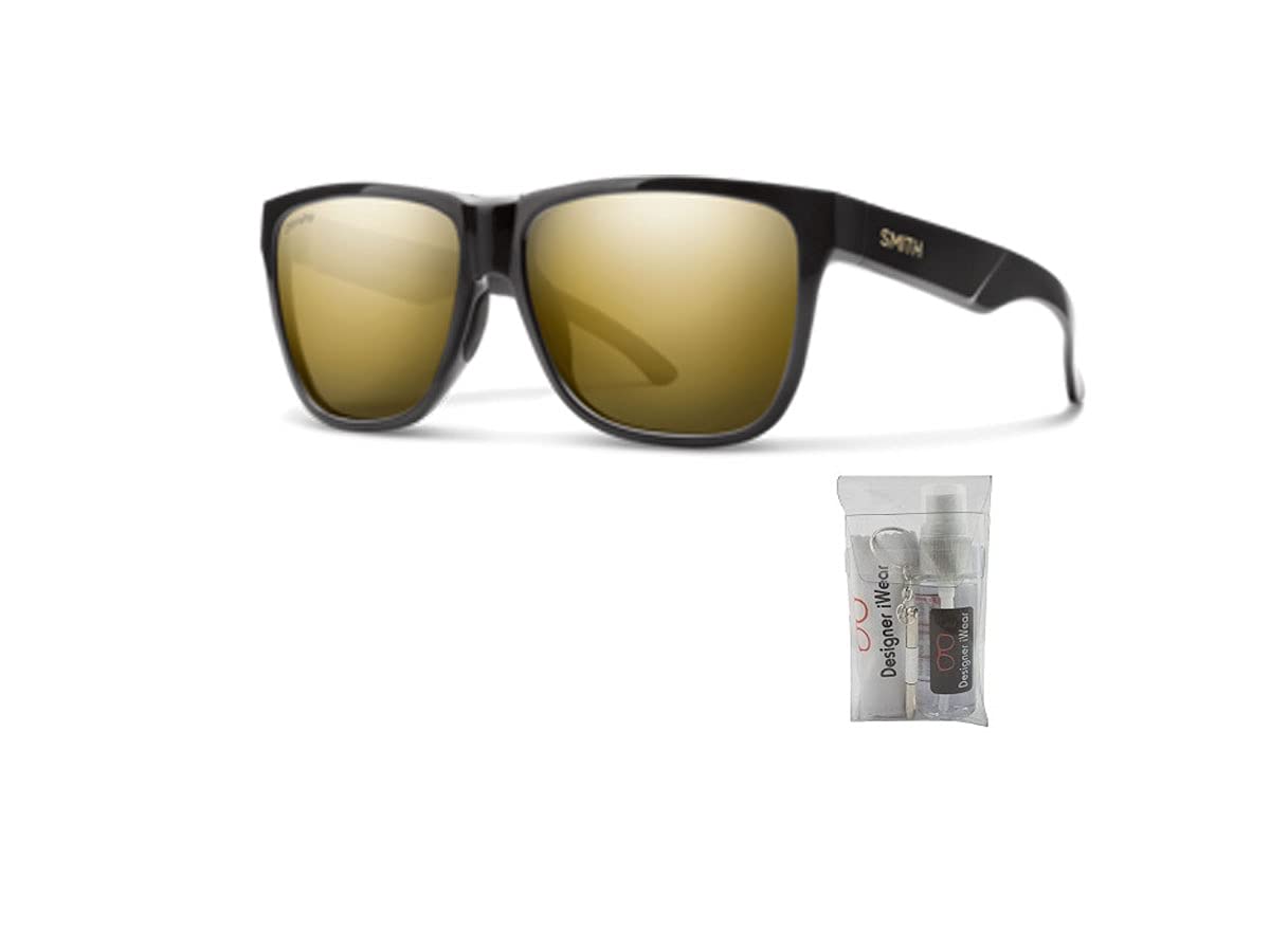 SMITH Lowdown 2XL FRE/A2 60MM Matte Gravy/Polarized Gold Mirror Rectangular Sunglasses for Men for Women + BUNDLE with Designer iWear Eyewear Kit