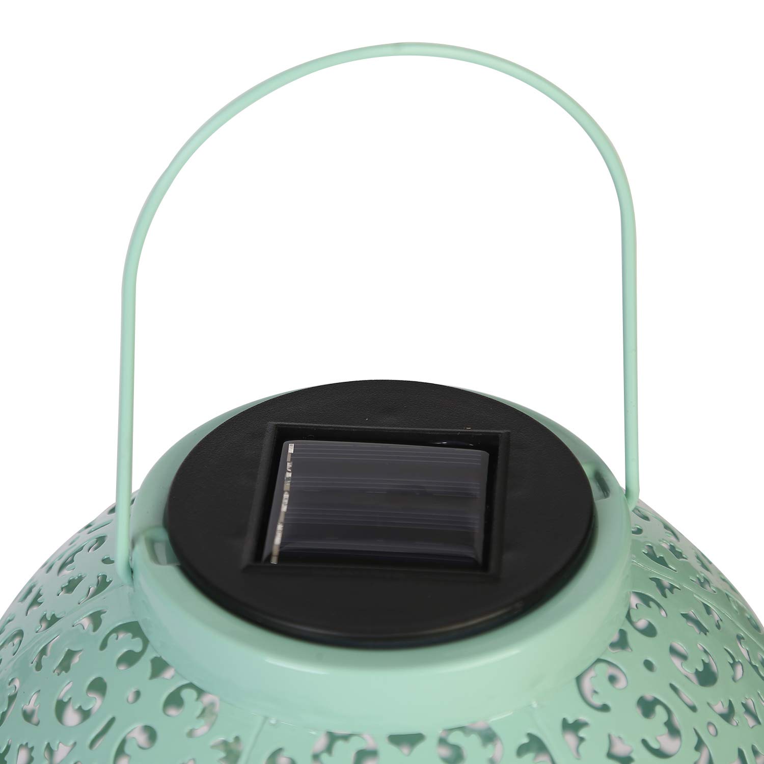 Solar Lantern Hanging Lantern Outdoor Retro Light Metal Table Lamp Decorative with Handle Waterproof Lantern