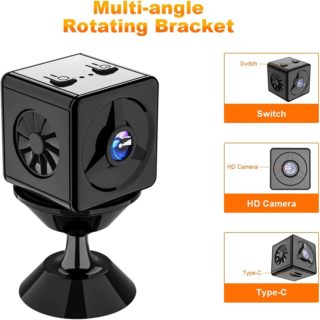 stopow Spy Camera Hidden Camera,1080P Magnetic WiFi Mini Nanny Cam Wireless Camera for Home Office Security,Secret House Camera with Motion Detection Night Vision