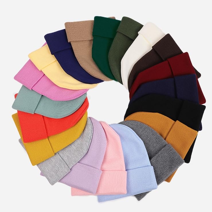 ZOORON Beanie for Women Men Winter Hat Soft Plain Skull Knit Hat Cap Unisex