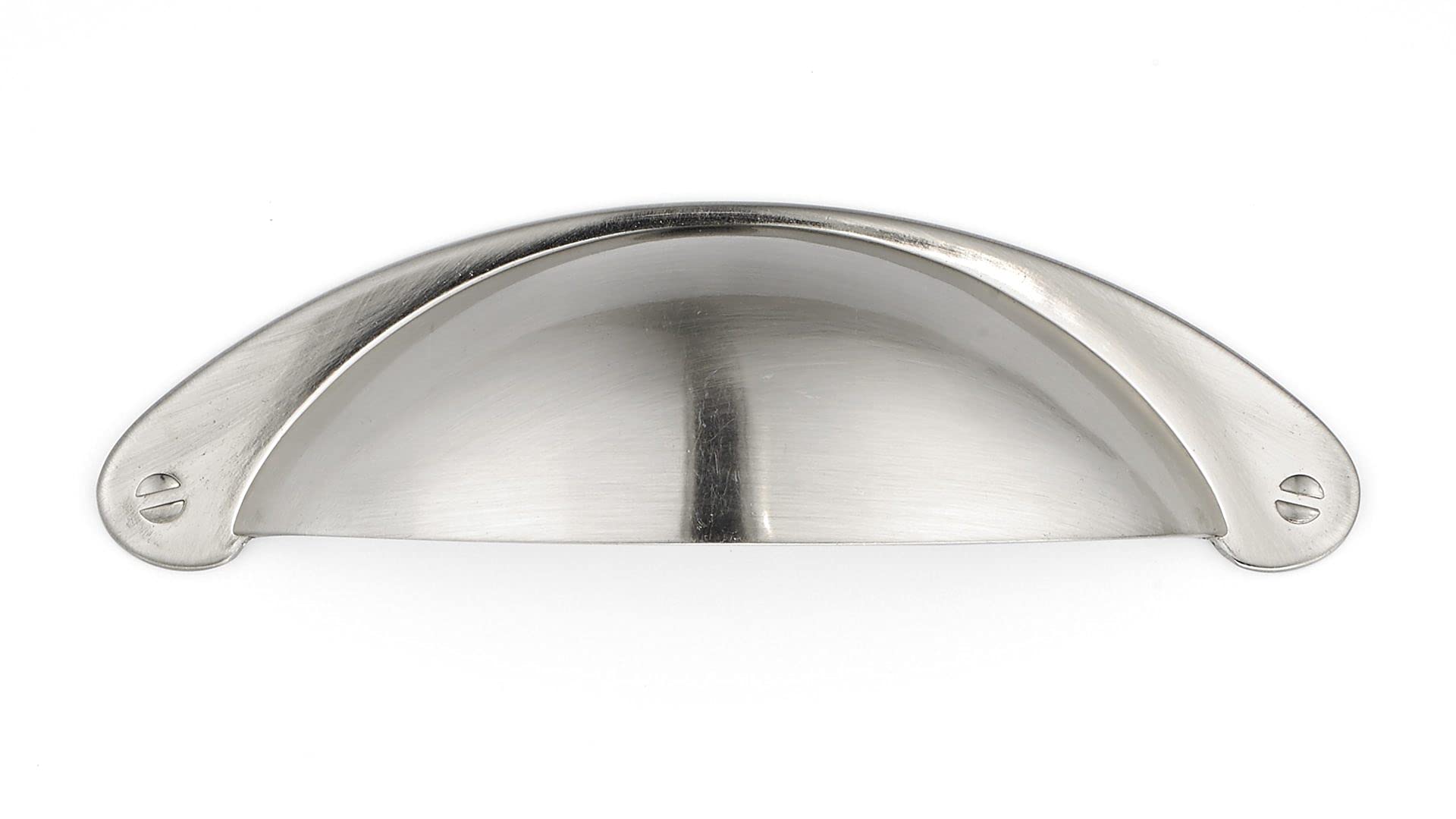 Richelieu Hardware BP82333195 Sorbonne Collection 3-inch (76 mm) Center-to-Center Brushed Nickel Traditional Cup Shaped Cabinet and Drawer Pull Handle for Kitchen, Bathroom, and Furniture