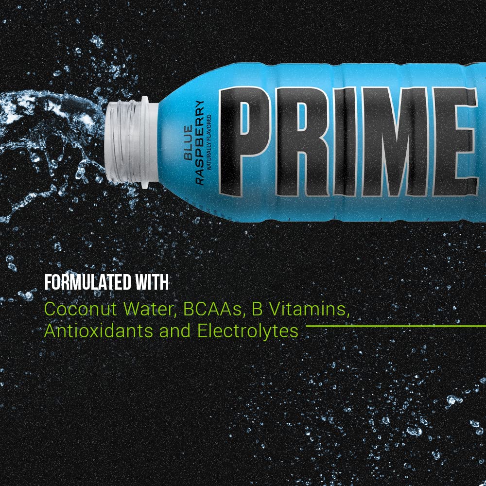 Prime Hydration Sports Drink Variety Pack - Energy Drink, Electrolyte Beverage - Lemon Lime, Tropical Punch, Blue Raspberry - 16.9 Fl Oz 6 Pack Packaged by BOOLS