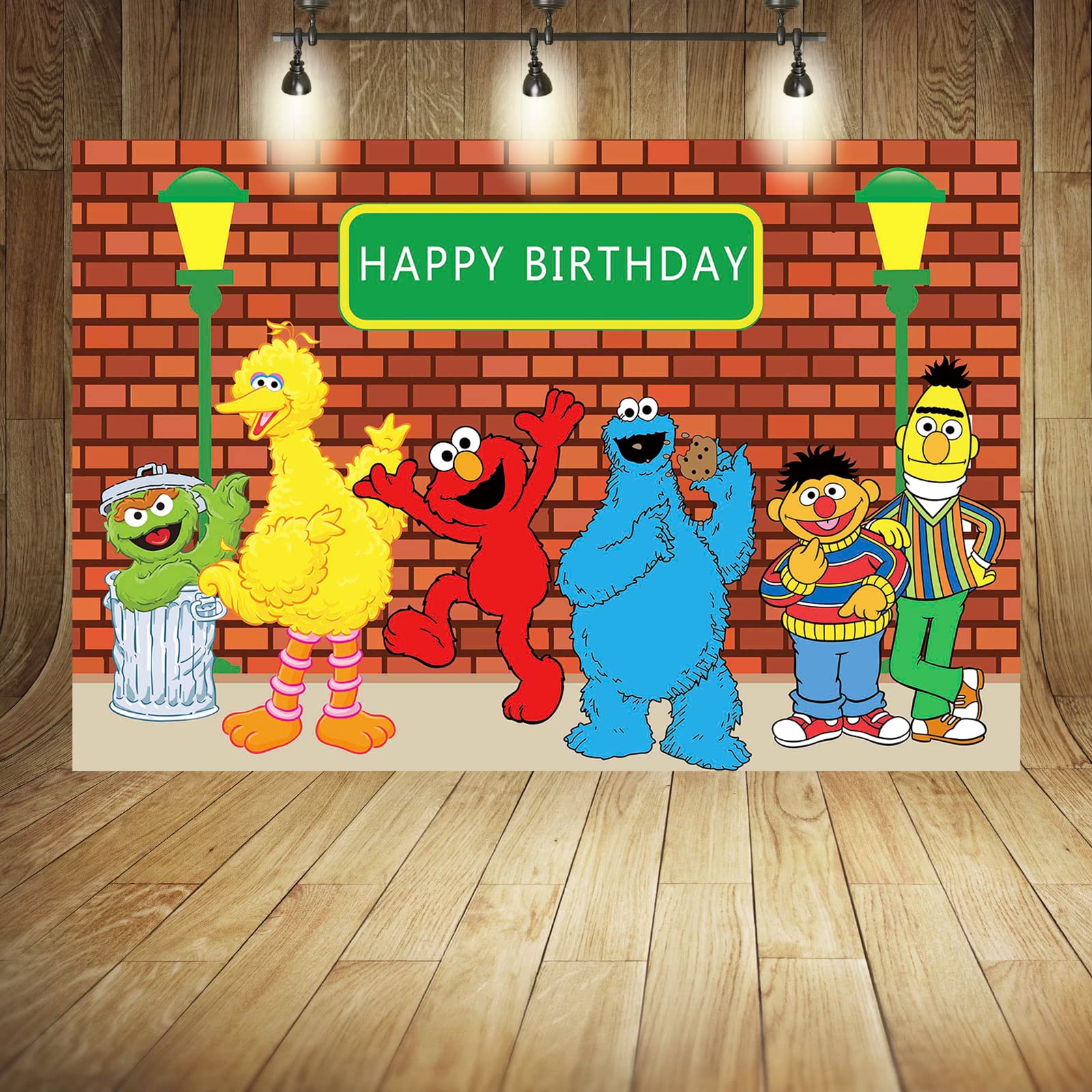 Sēsame Strēet Birthday Decorations for Birthday Party, Include Banners, Backdrop, Cake Topper, Tablecloth, Paper Plates, Cupcake toppers, Balloons