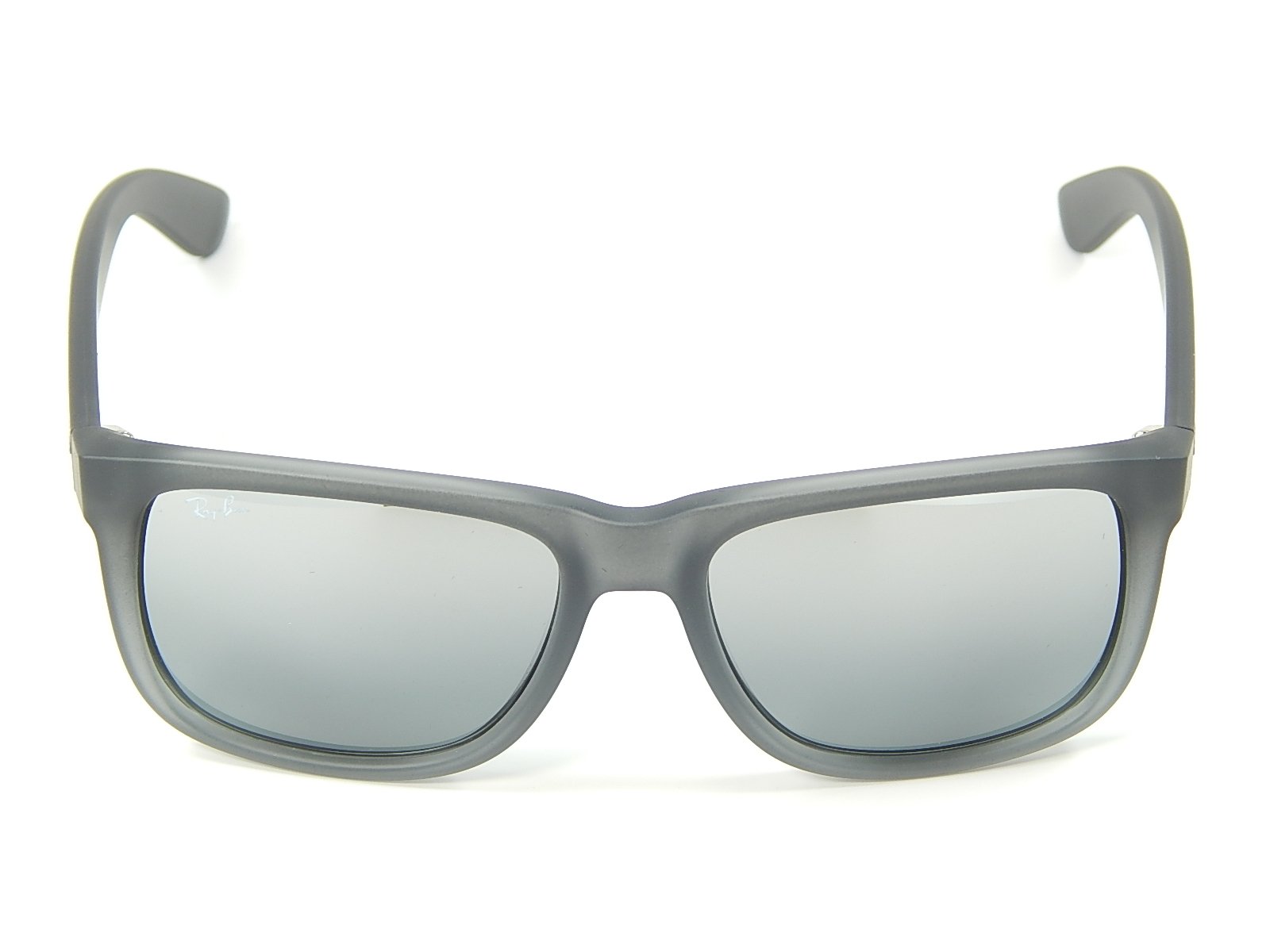 Ray Ban Justin RB4165 852/88 Gray Faded Rubber/Gray Gradient Mirror 51mm Sunglasses