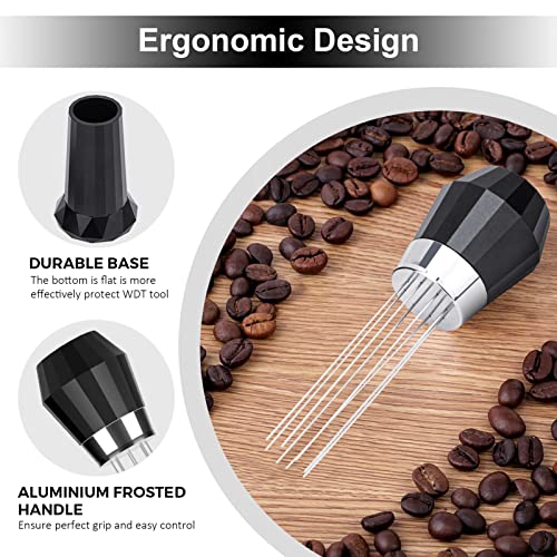 WDT Espresso Tools,Espresso Coffee Stirrer, 8x 0.6mm 304 Stainless Steel Needles Installed with 4 Extra needles for Espresso Stirrer Replacement