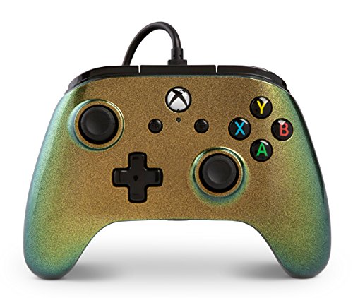 PowerA Enhanced Wired Controller for Xbox One - Cosmos Nova, gamepad, wired video game controller, gaming controller, Xbox One, works with Xbox Series X|S