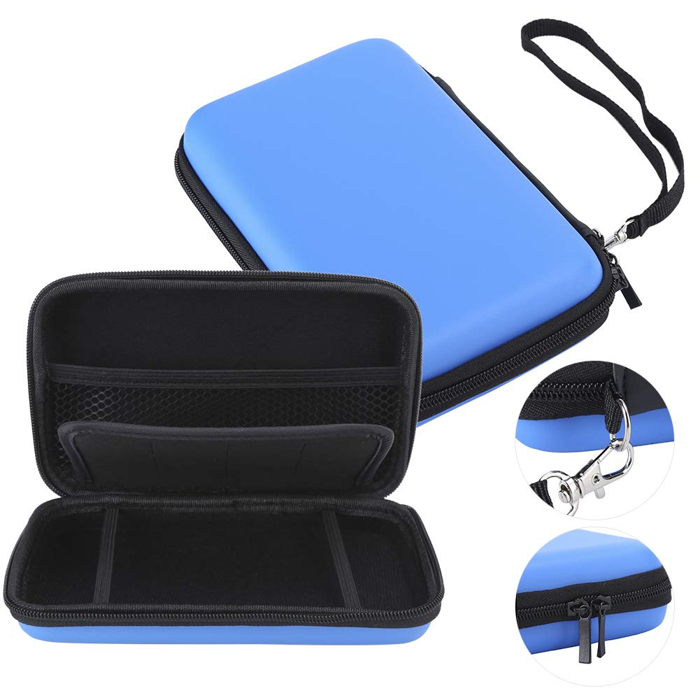 Simlug Convenient to Carry Double‑Layer Nylon Compartment Game Accessory Hard Game Console Bag Used to Store Elastic Glue Frame for Home Office(Blue)