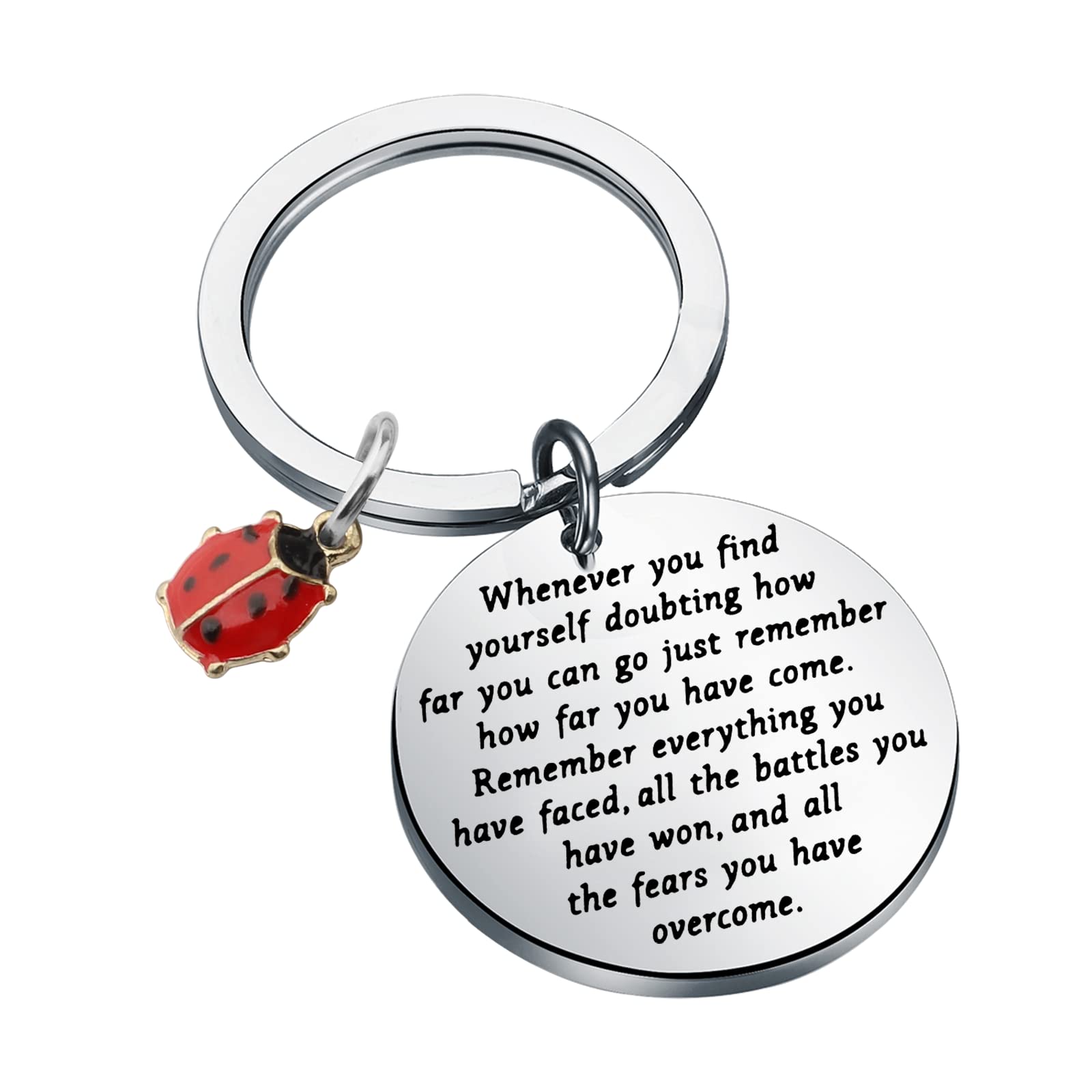 TIIMG Ladybug Inspirational Keychain Ladybug Lover Gifts Good Luck Gifts For Friend Best Friend (Ladybug whenever)