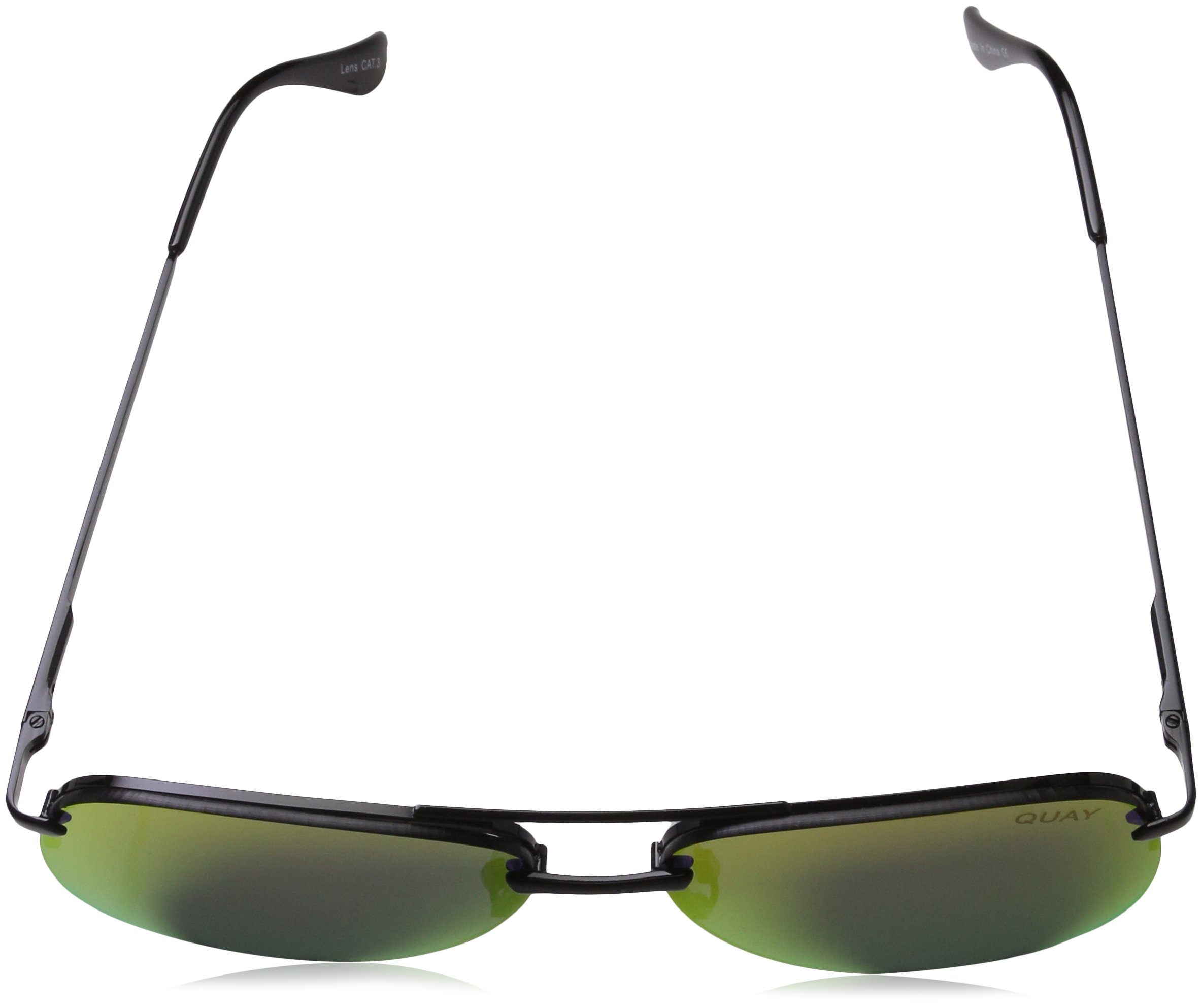 Quay Australia Women's The Playa Sunglasses, Black/Pink Mirror, One Size