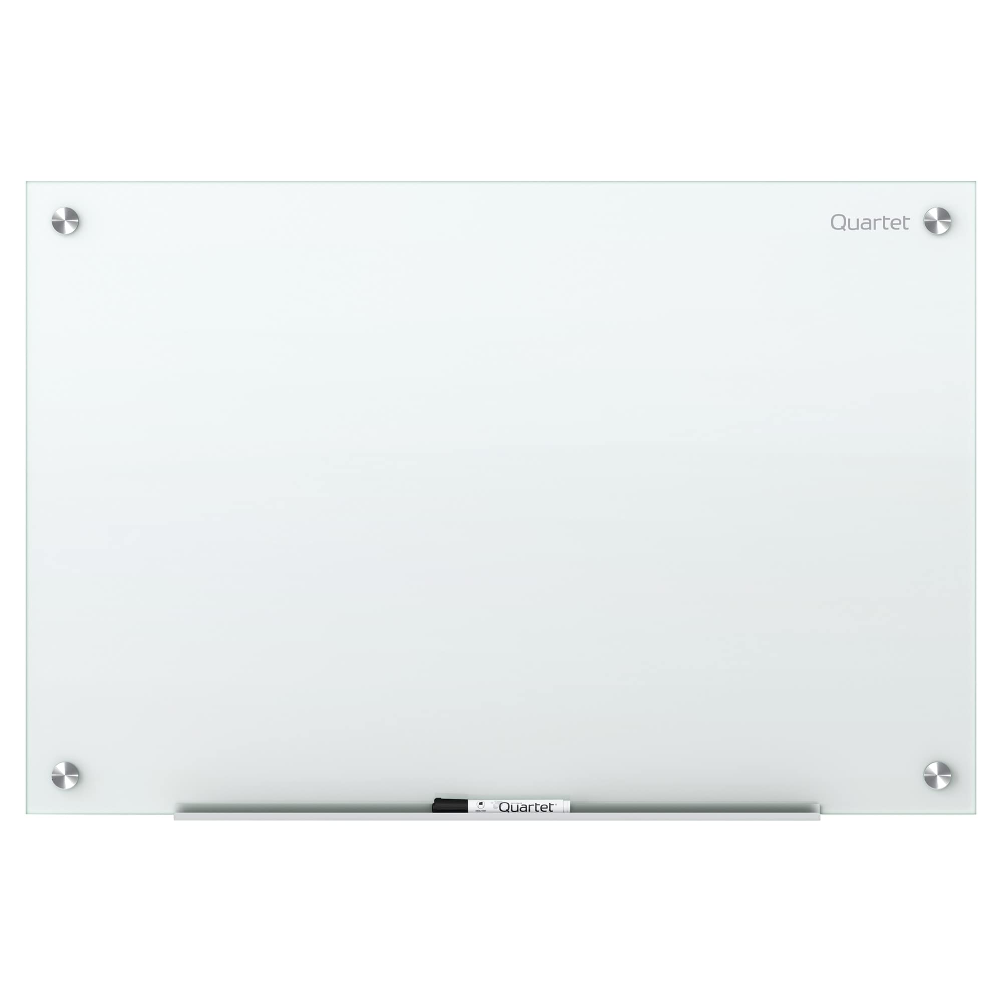 Quartet Non-Magnetic Glass Dry Erase White Board, 6' x 4' Whiteboard, Infinity Frameless Mounting, White Surface (G7248NMW)