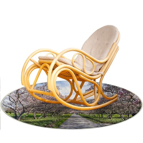 Round Chair Mat for Hard Floors Garden Path Heavy Duty Floor Protector Purple Anti-Slip Desk Mat Floor Mat for Office Chair 2 FT