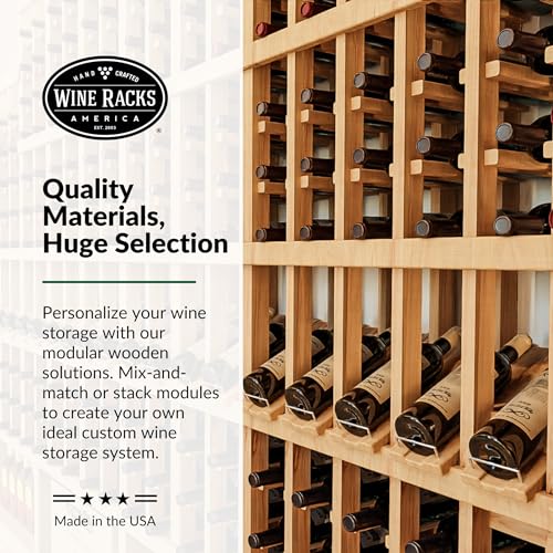 Wine Racks America Living Series Cube Wine Rack - Durable and Modular Wine Storage System, Redwood Unstained - Holds 144 Bottles