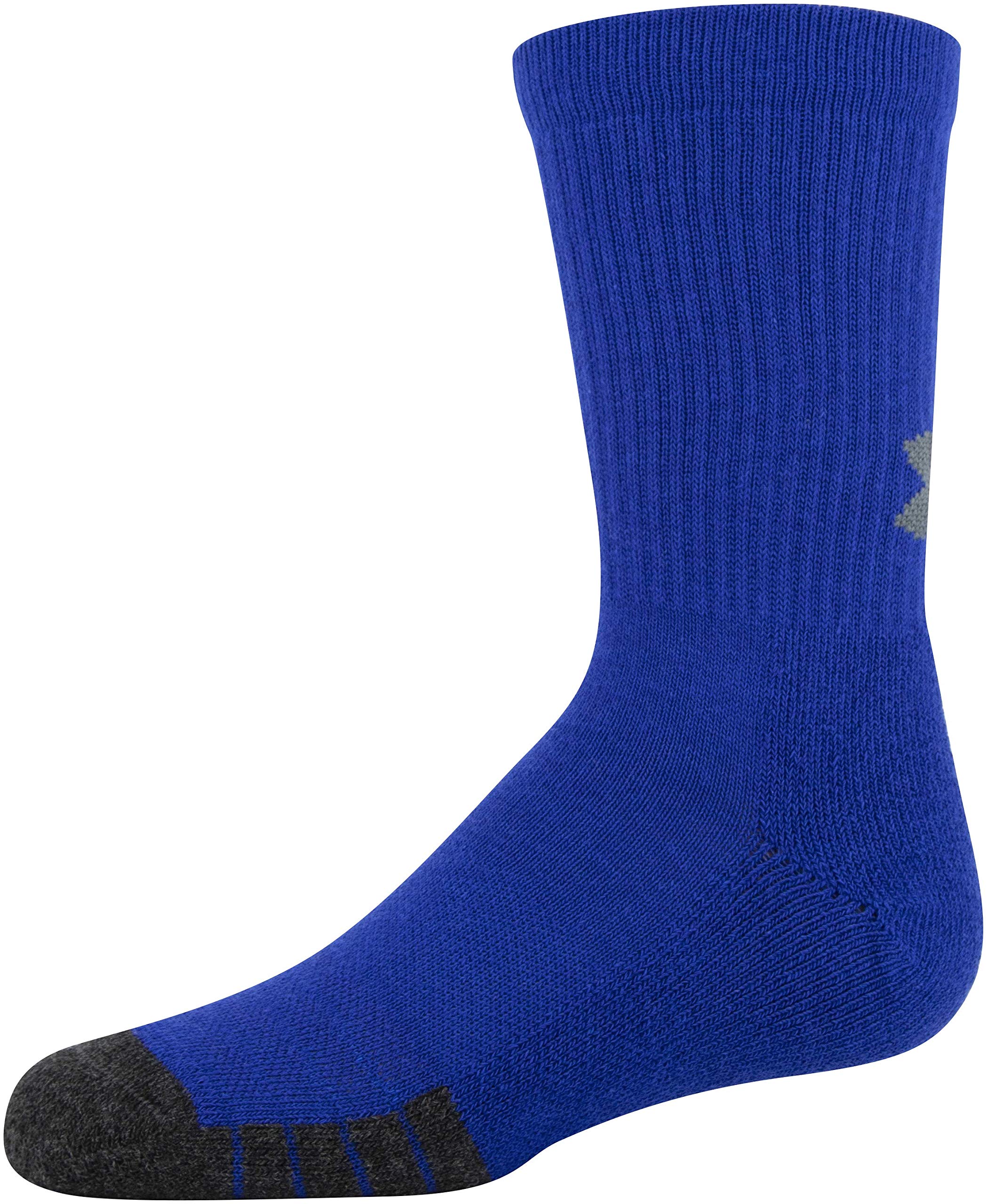 Under Armour Unisex-Child Performance Tech Crew Socks, Multipairs, Royal Assorted (6-Pairs), Small