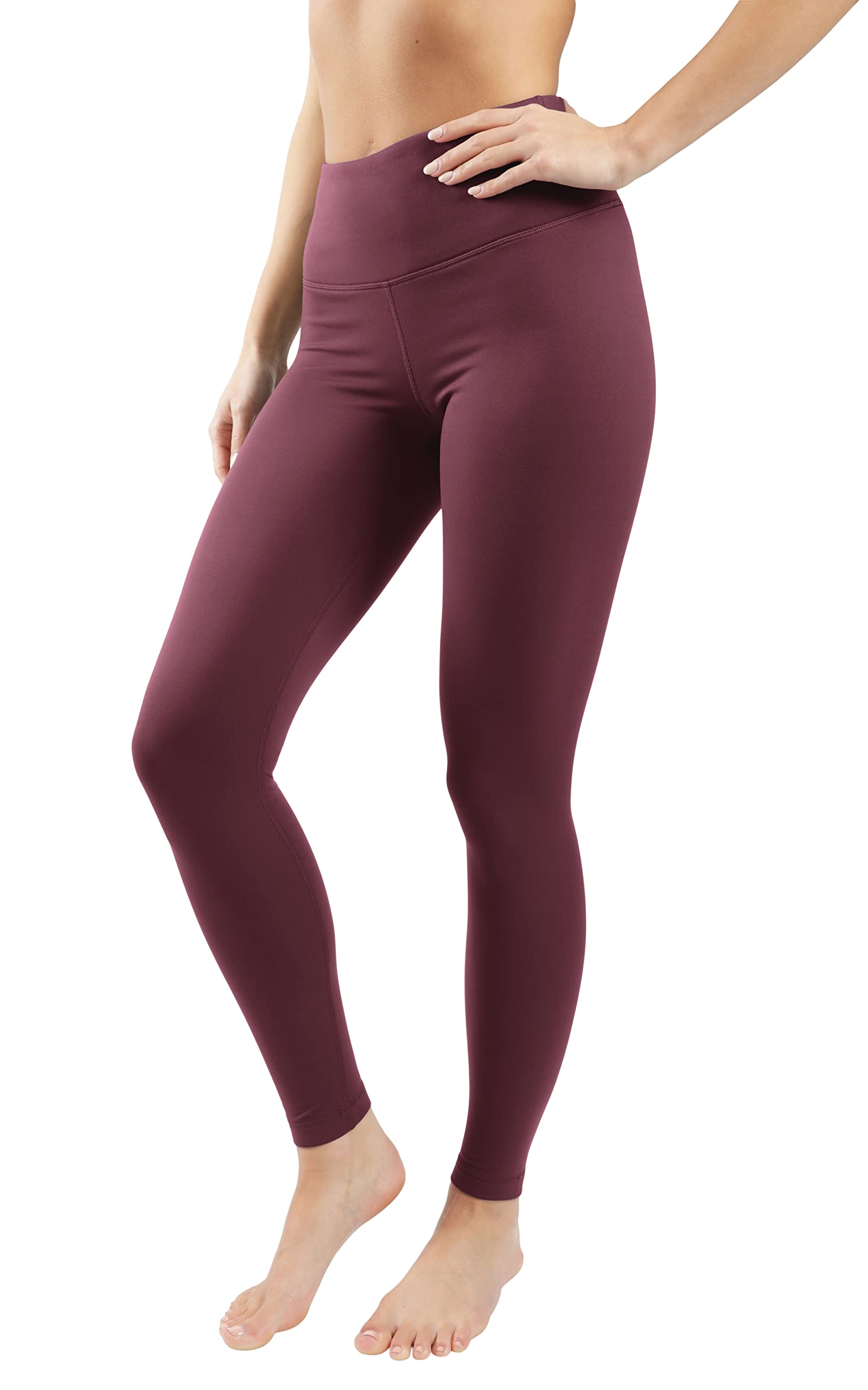 Yogalicious Squat Proof Fleece Lined High Waist Leggings for Women - Shire Green - Medium