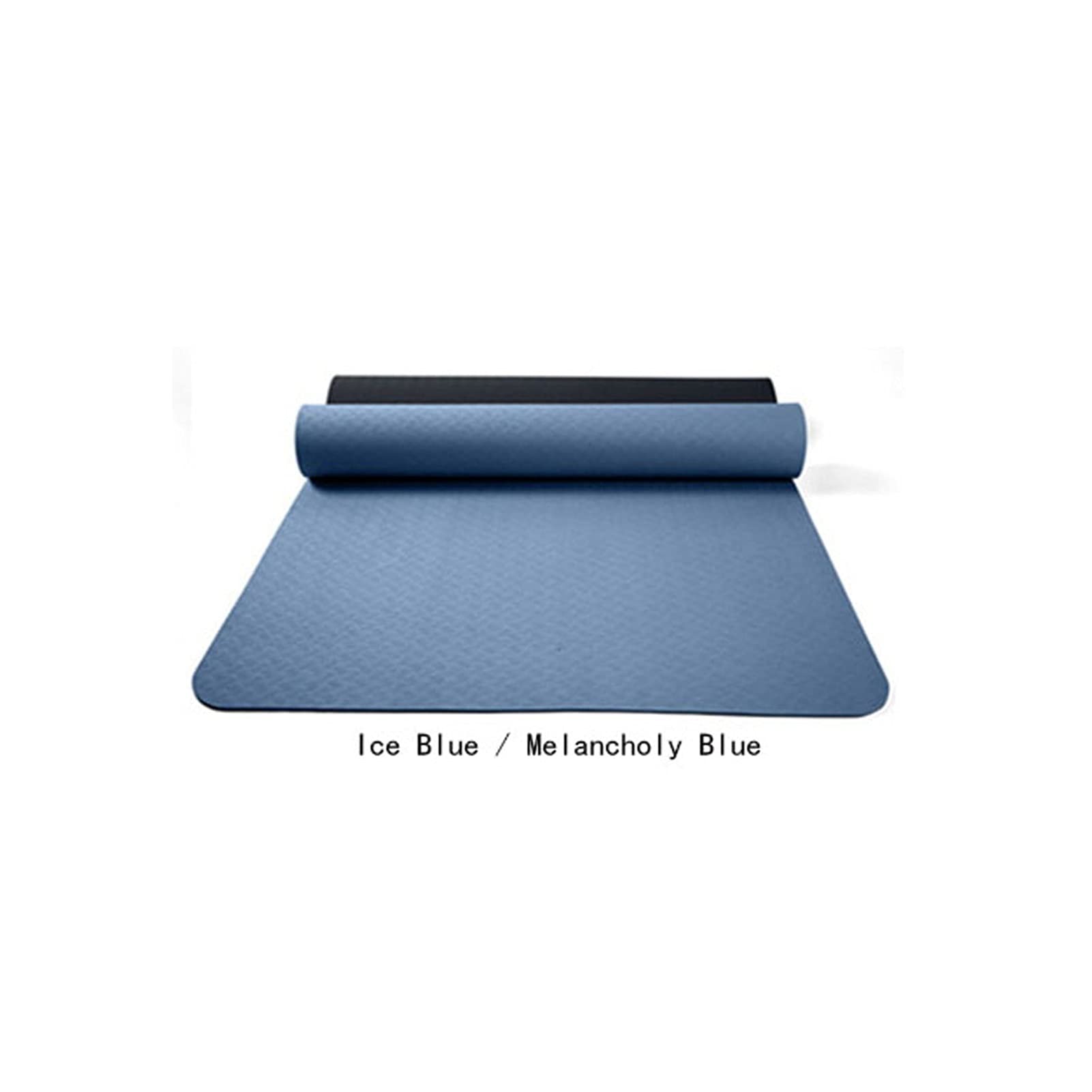 WHYSFX TPE Yoga Mat Bicolor 61/68 Widened Non-Slip Posture Line Yoga Mat (Color : Yellow)