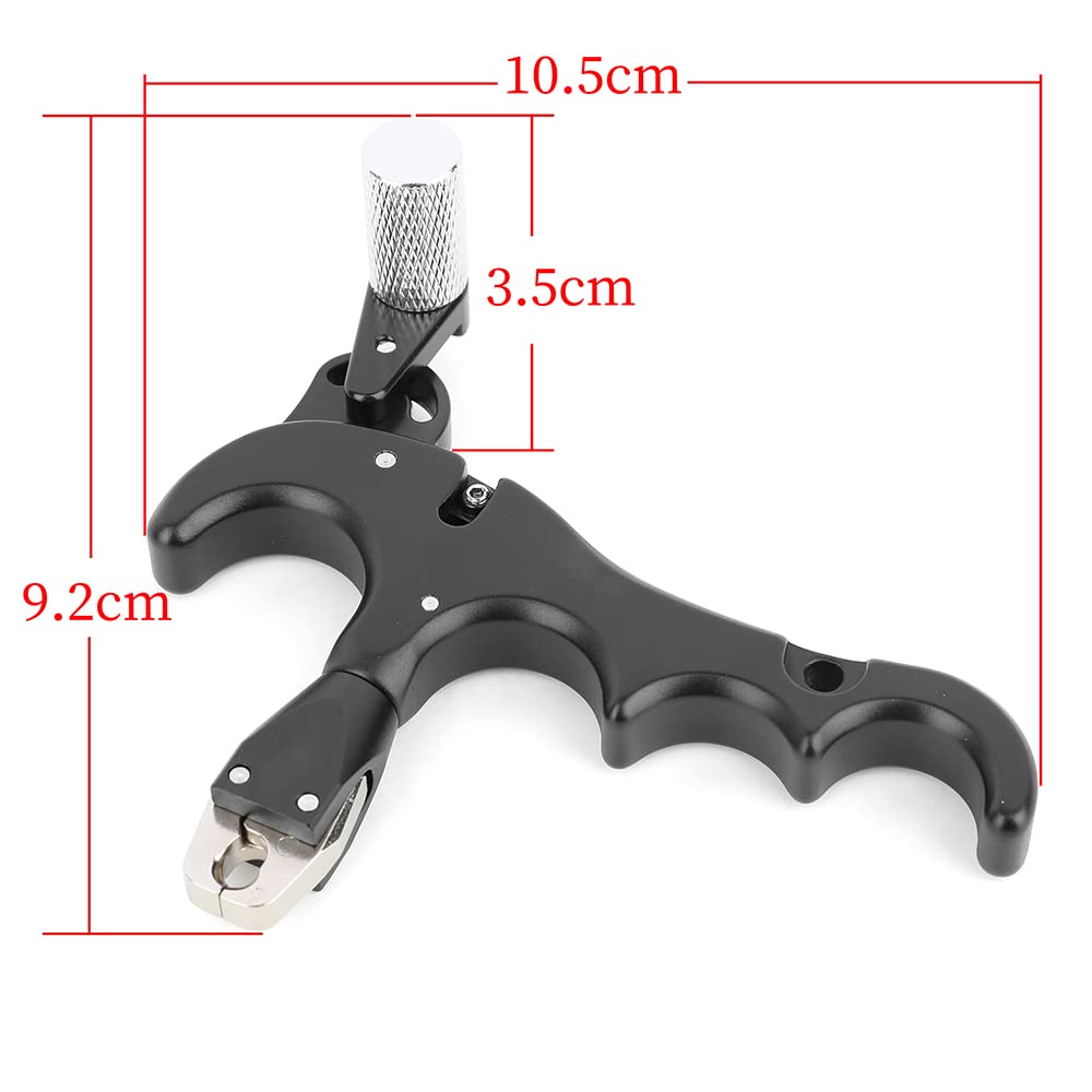 ZSHJGJR Thumb Release for Compound Bow, 360° Rotatable Bow Release for Compound Bow, 4 Finger Grip Adjustable Archery Release Aids Accessories