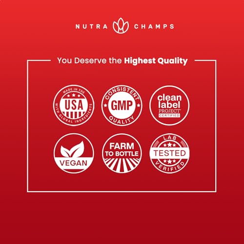 NutraChamps Korean Red Panax Ginseng Capsules | Extra Strength Ginsenosides for Energy, Focus, Performance, Vitality & Immune Support | Korean Red Ginseng Root Extract Powder Supplement | Vegan Pills