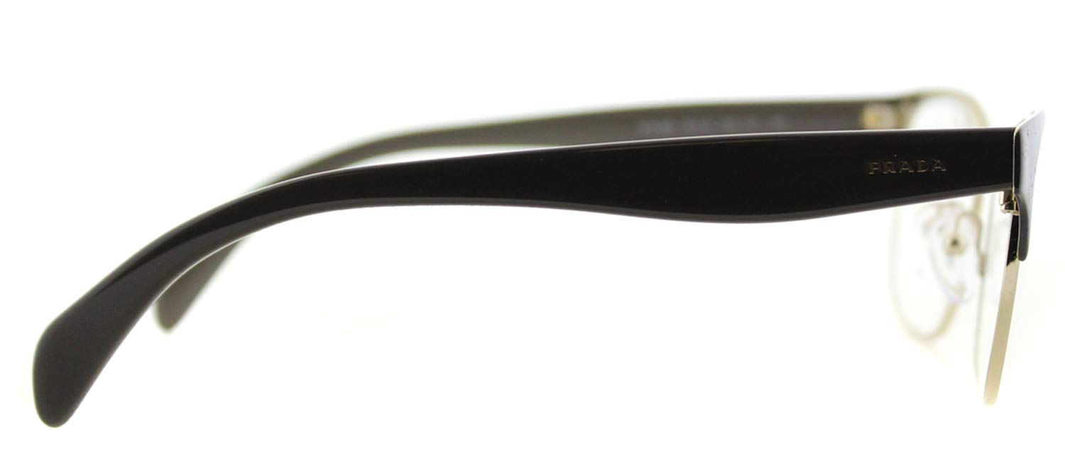 Prada PR65RV Eyeglass Frames DHO1O1-55 - Brown On Pale Gold PR65RV-DHO1O1-55