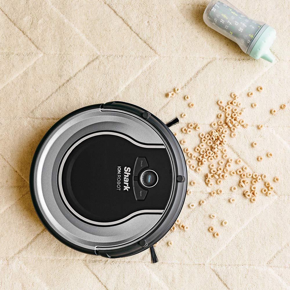 Shark ION RV700 Cordless Self Smart Robot Carpet and Hardwood Floor Vacuum Cleaner with Easy Scheduling Remote and Boundary Strip, Black