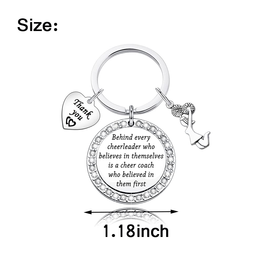 YWQBZ Cheer Coach Keychain Cheerleader Mom Keychain Cheer Coach Gift Cheerleading Coach Appreciation Gift (Cheer Coach KS)