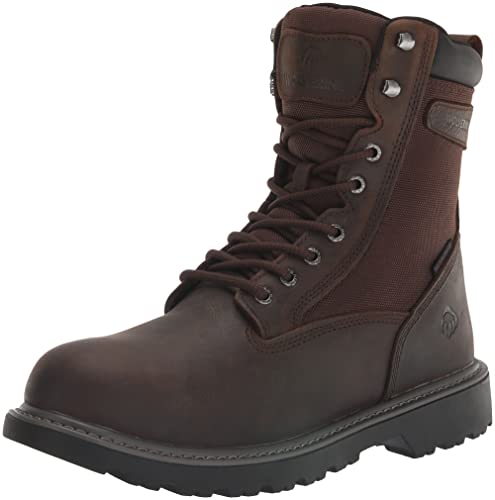 Wolverine Men's Floorhand Waterproof Insulated 8" Boot Construction, Dark Brown, 10.5 Wide