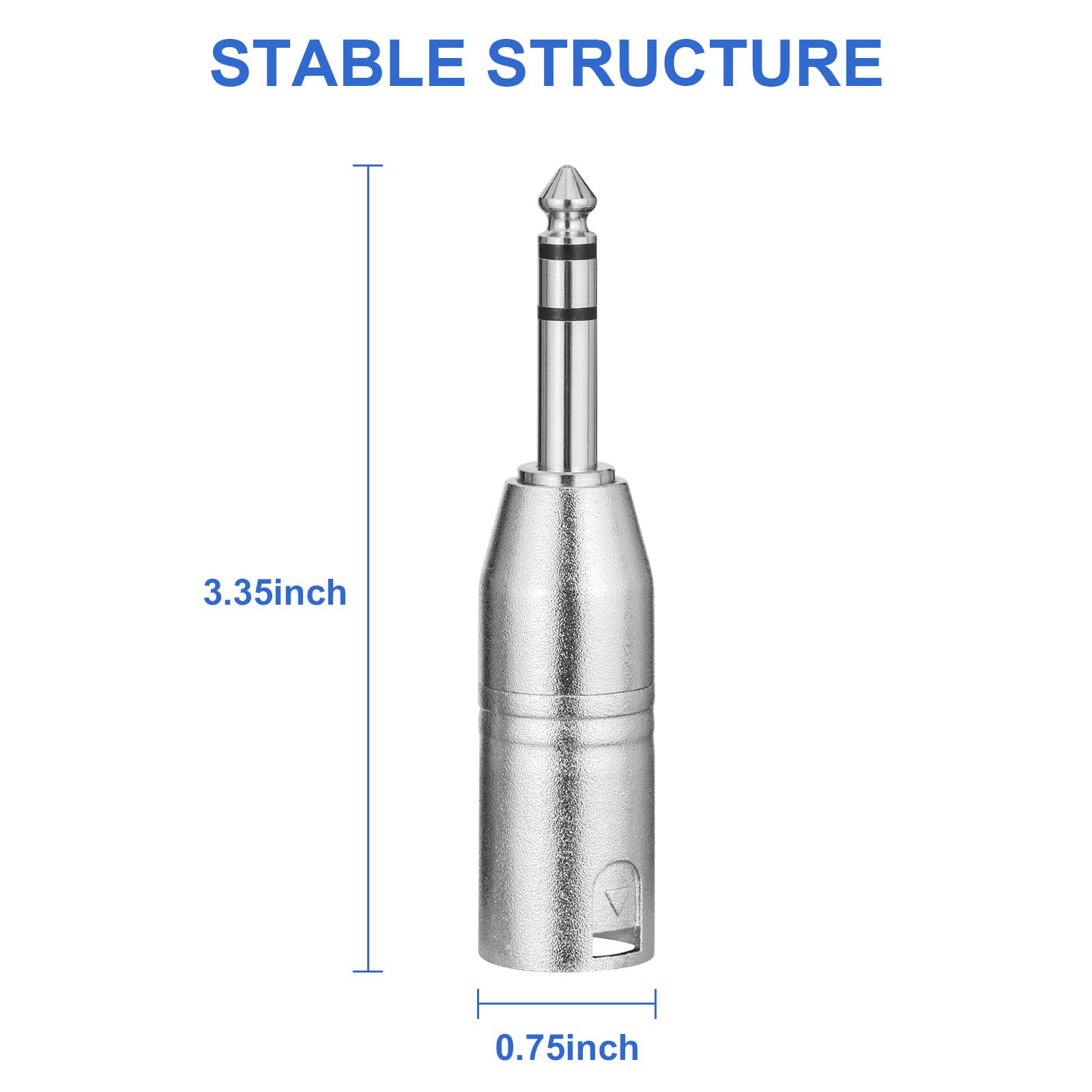 XLR Female to 1/4 Inch TS Adapter - Female XLR to 1/4 Mono Unbalanced Audio Connector SKAPADEN- 2 Pack