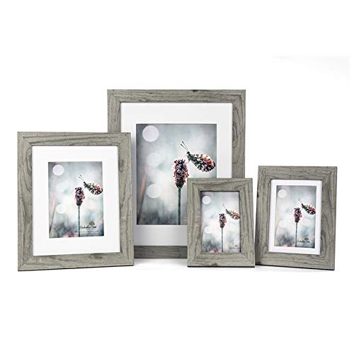 Scholartree Grey 11x14 Picture Frame set of 2,Display 11x14 without Mat or 8x10 with Mat,Wall Gallery Photo Frames