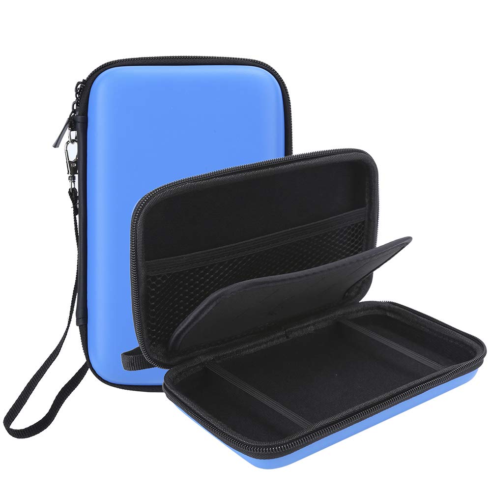 Simlug Convenient to Carry Double‑Layer Nylon Compartment Game Accessory Hard Game Console Bag Used to Store Elastic Glue Frame for Home Office(Blue)