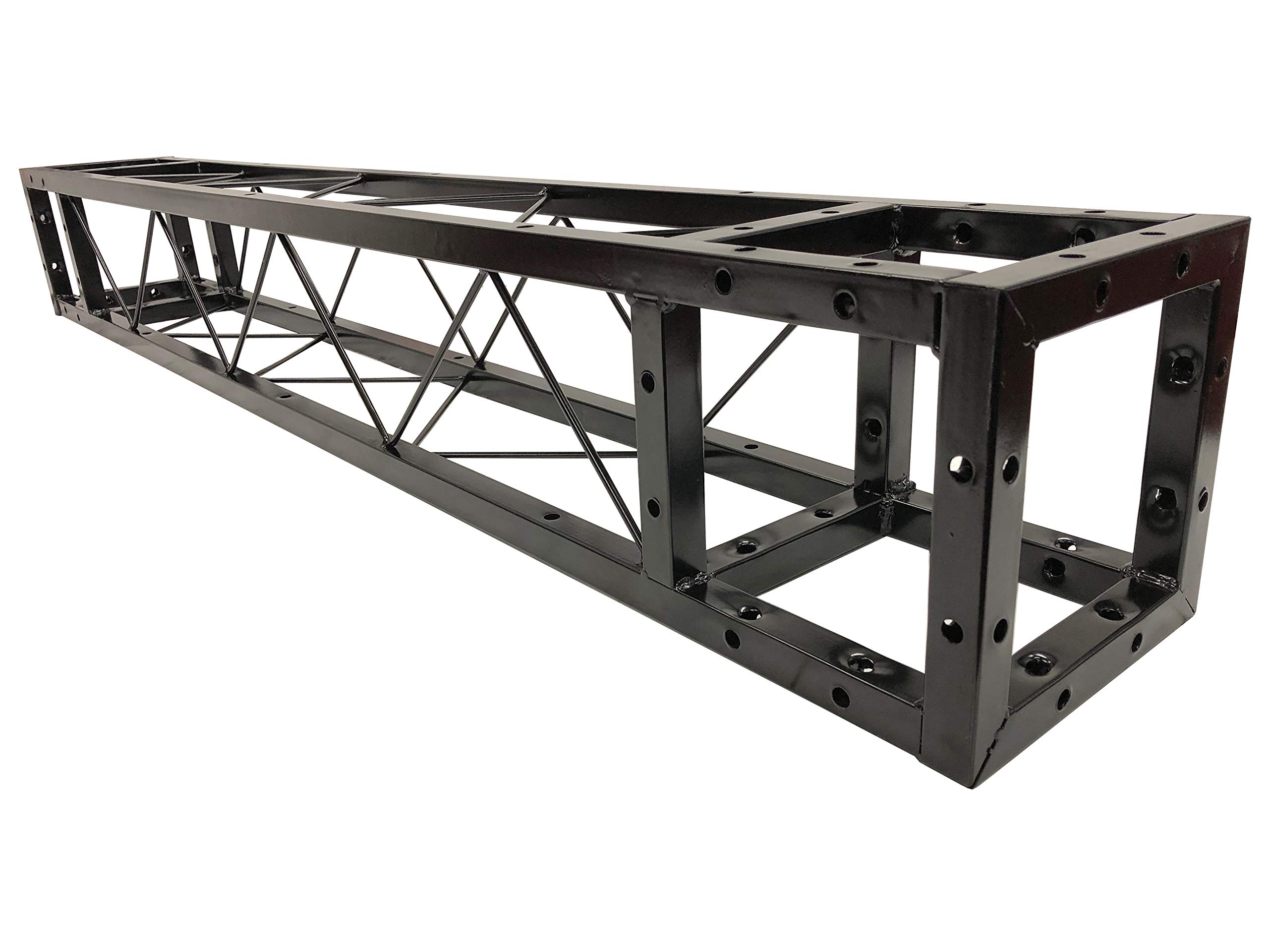 Three (3) 1.5 Meter 4.92 ft. Square 8"x8" Black Trussing Box Truss Section Bolted